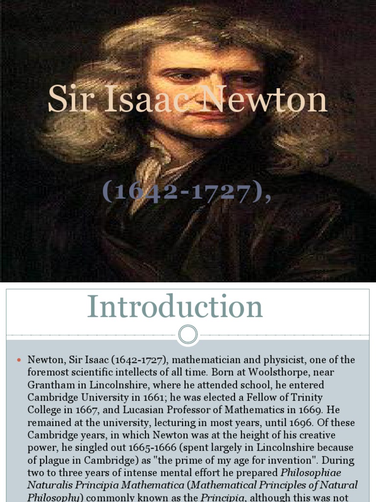 Sir Isaac Newton | Newton's Laws Of Motion | Inertia