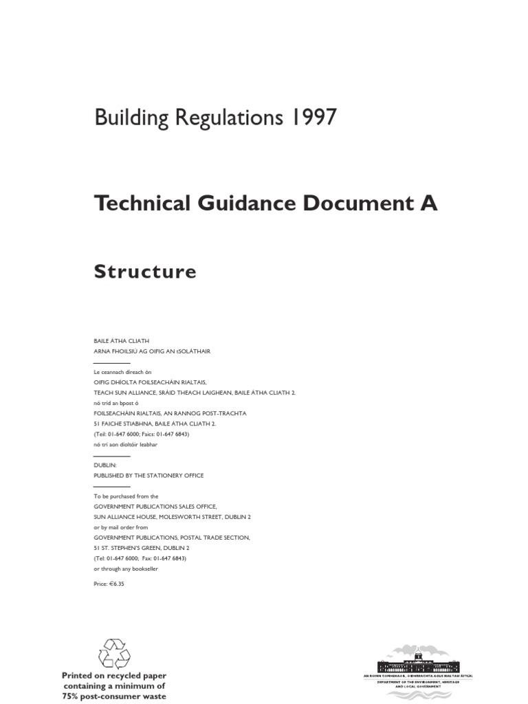 Irish Building Regulations (A) Structure | PDF | Home & Garden | Computers
