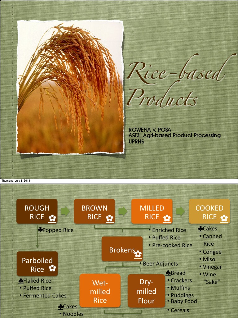 Rice-Based Products | Download Free PDF | Rice | Seed