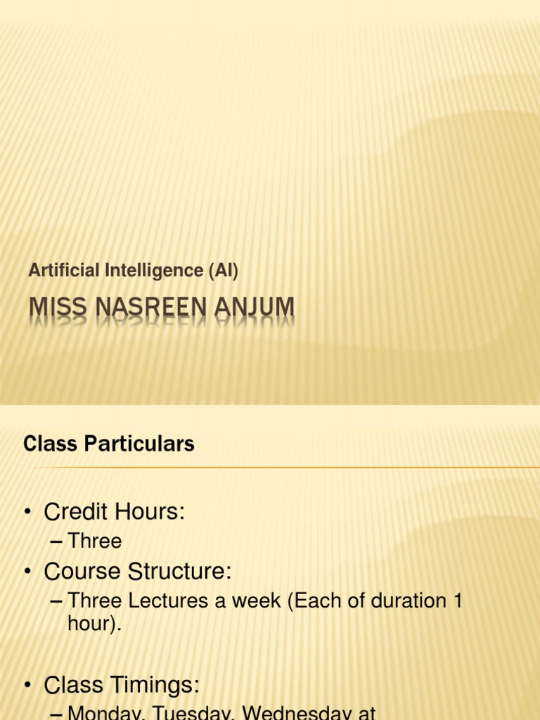 Lecture1 AI | PDF | Artificial Intelligence | Intelligence (AI) & Semantics