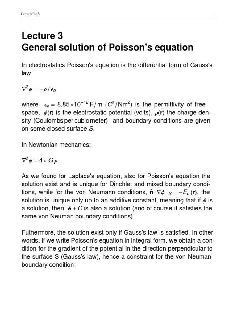 Possion Equation Solution | Download Free PDF | Green's Function | Boundary Value Problem