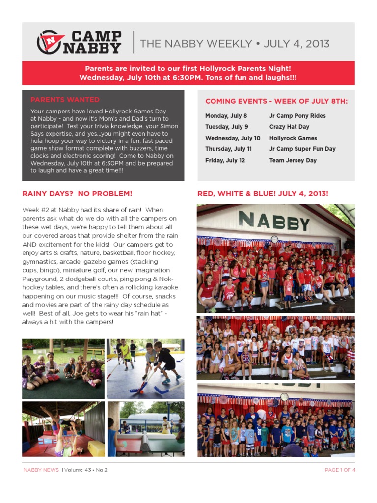 The Nabby Weekly: Vol 43, No 2 | Download Free PDF | Leisure | Sports