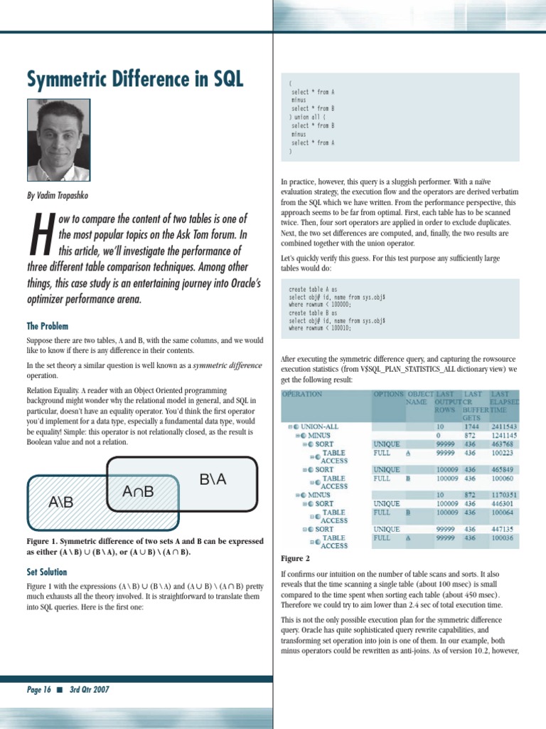 SELECT-Q307 Tropashko Symm | PDF | Database Index | Relational Database