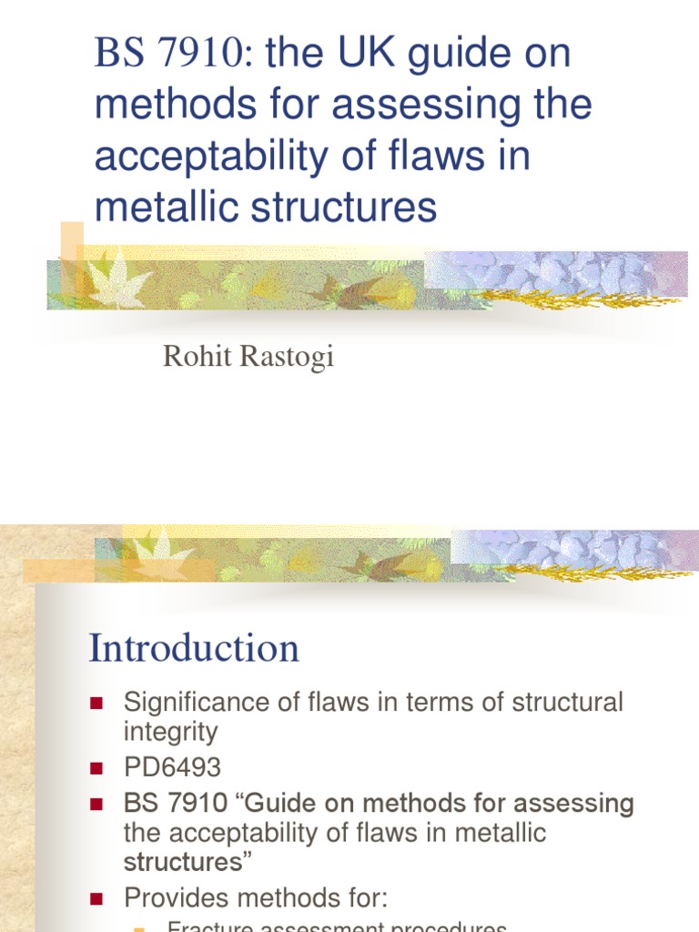 BS 7910 | PDF | Fracture | Fatigue (Material)