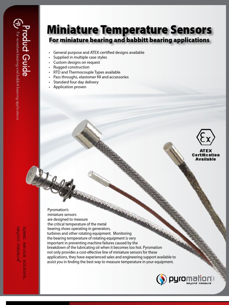 Miniature Temperature Sensors: For Miniature Bearing and Babbitt ...