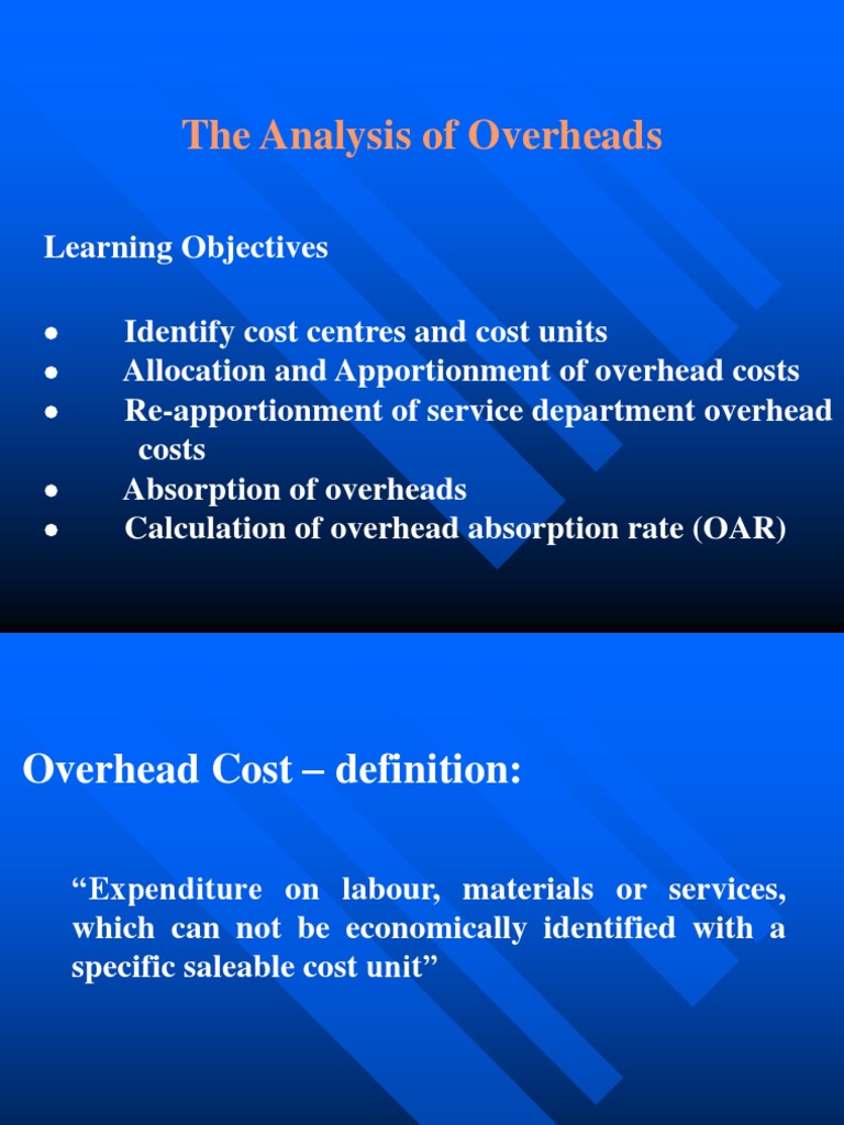 Lecture 3-Accounting For Overheads | PDF | Cost | Business