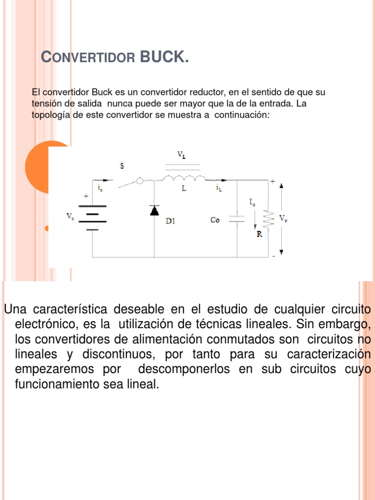 Funcionamiento del Convertidor Buck | PDF | Inductor | Bienes ...