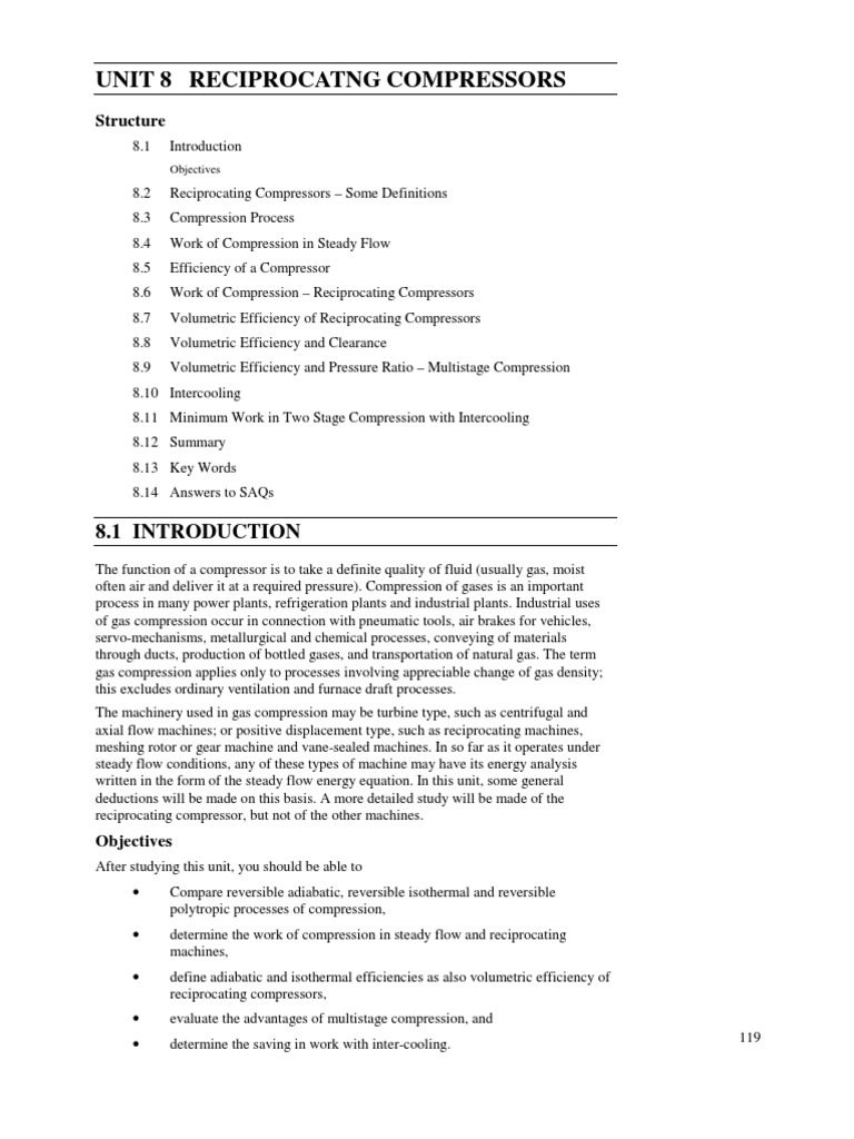 Reciprocating Compressor | PDF | Gas Compressor | Piston