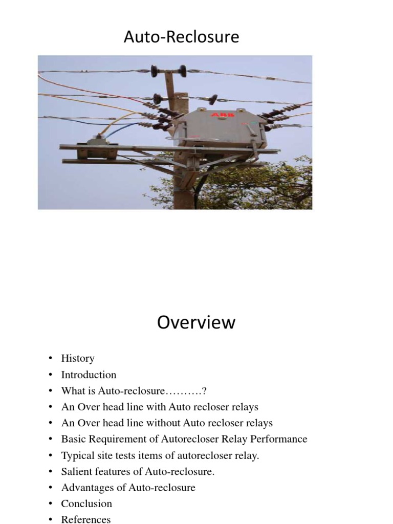 Auto Reclosure | PDF | Relay | Electrical Engineering