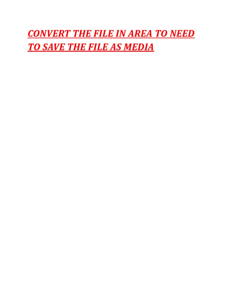 Save File as Media in Area | PDF