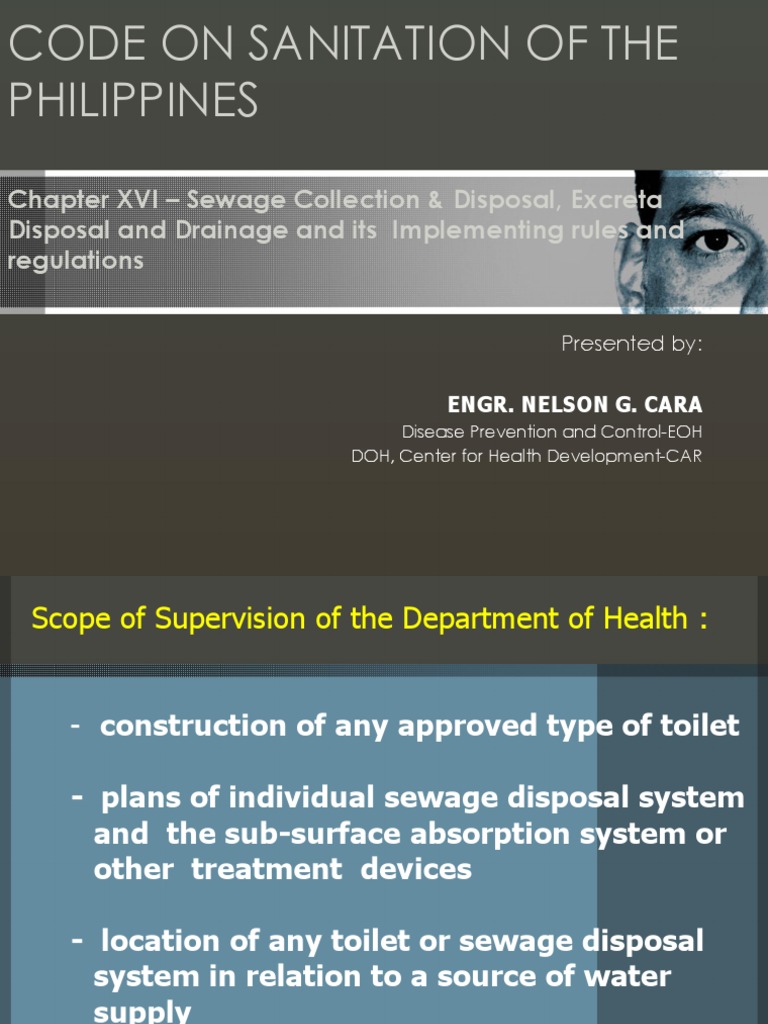 Philippine Sanitation Code: Sewage & Excreta Rules | PDF | Sanitary ...