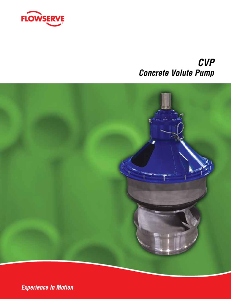 Concrete Volute Pumps | PDF | Bearing (Mechanical) | Pump