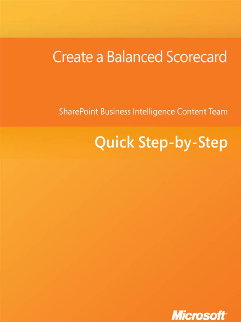 Create A Balanced Scorecard PDF | PDF