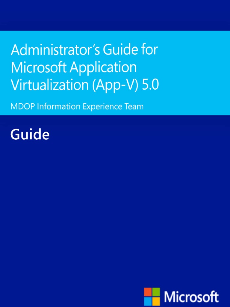 AGM Application Virtualization (App-V) 5.0 PDF | PDF | Web Server ...