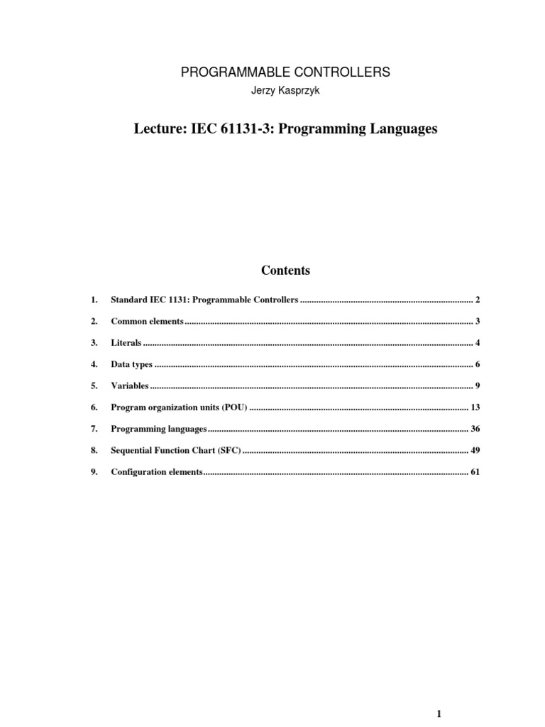 Iec 61131 3 Programming Languages Download Free Pdf Trigonometric Functions Programmable
