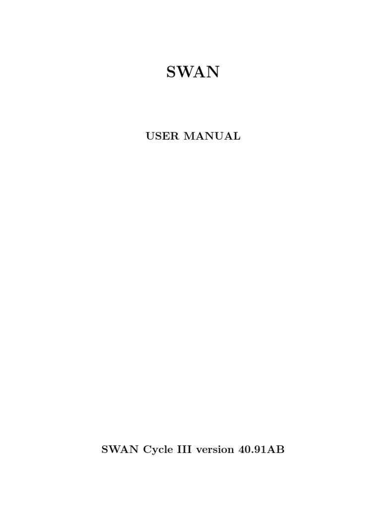 Swan User Manual | PDF | Waves | Physics