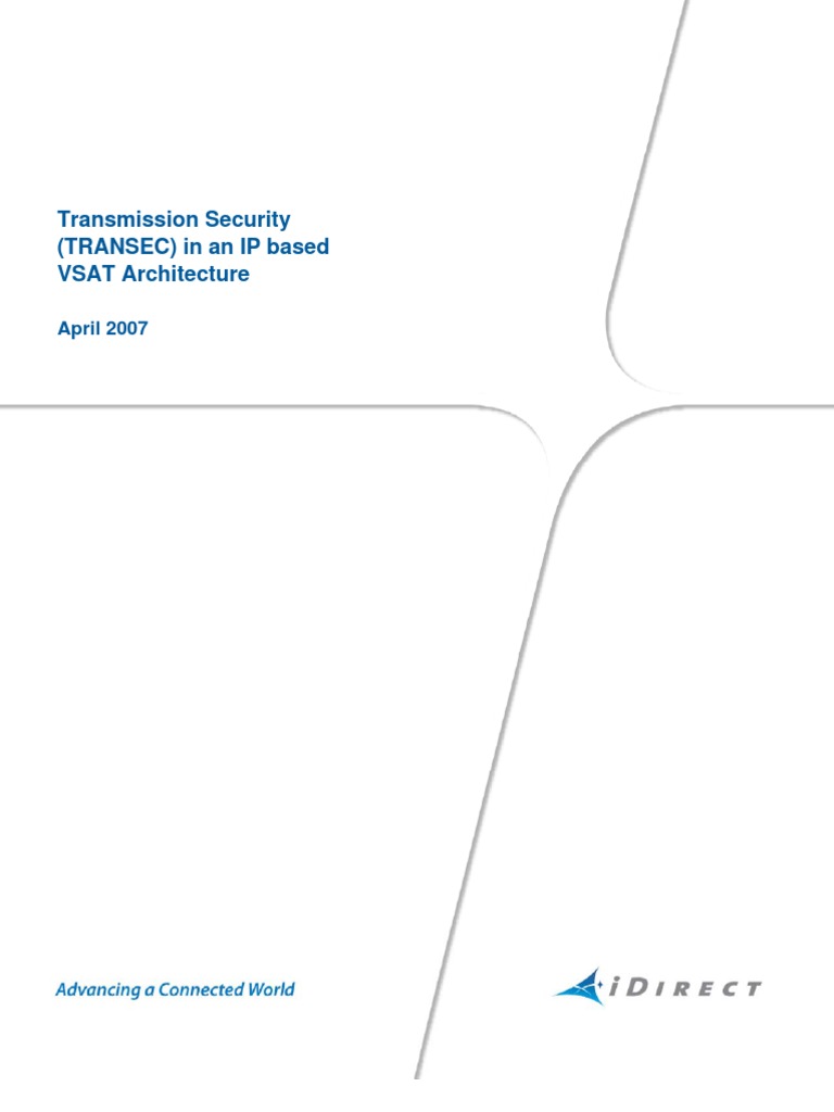White Paper Idirect Transec in Ip Vsat Architecture | PDF | Public Key Cryptography | Computer ...