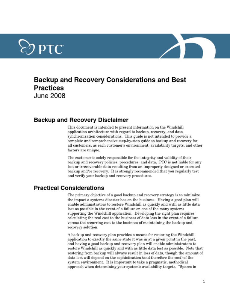 Backup Recovery Best Practices | PDF | Backup | Oracle Database