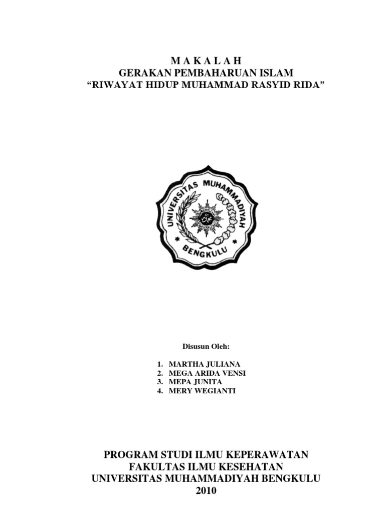 Makalah - Riwayat Hidup Muhammad Rasyid Ridha | PDF