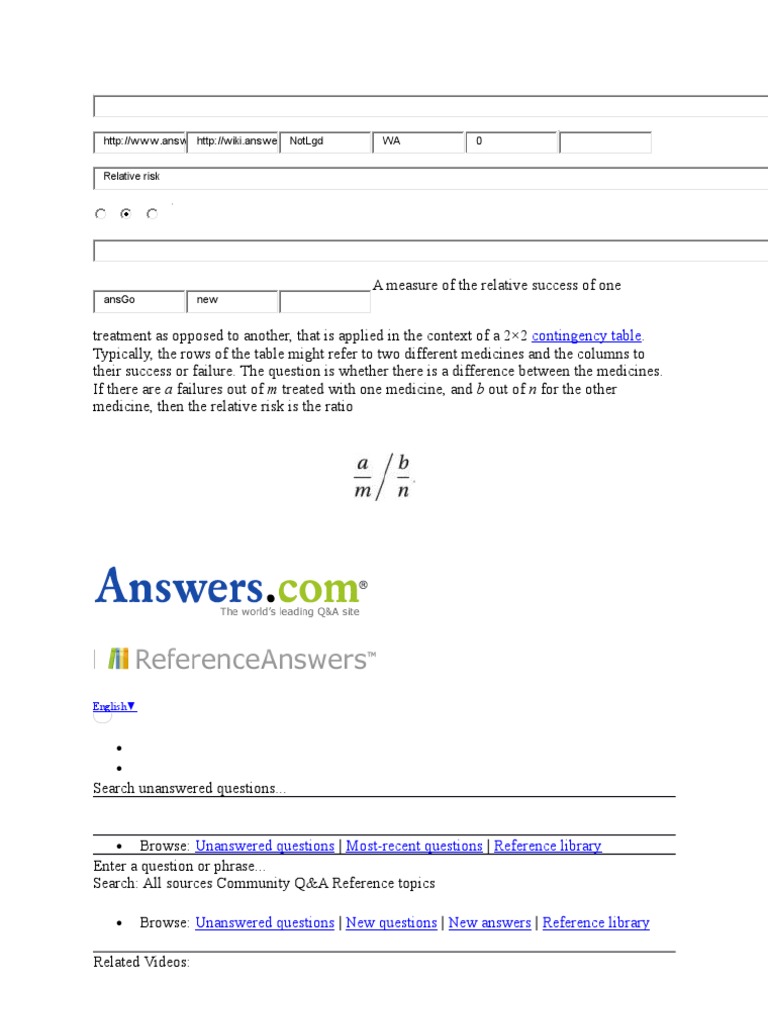 Relative Risk | PDF | Relative Risk | Epidemiology
