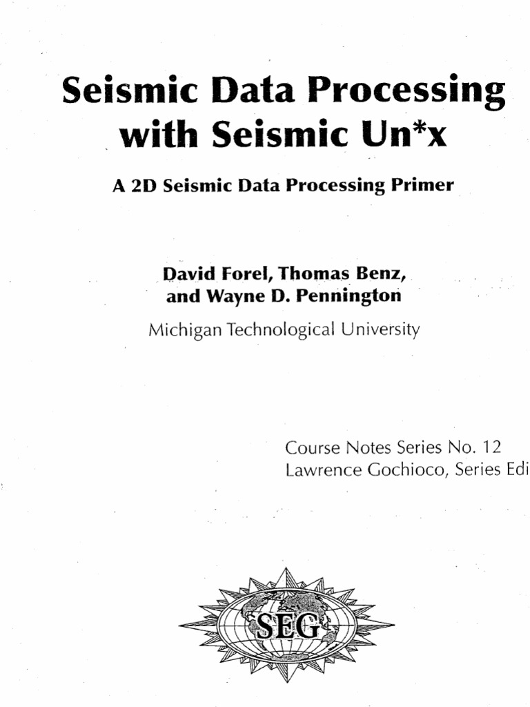 Seismic Data Processing With Seismic Unix | PDF