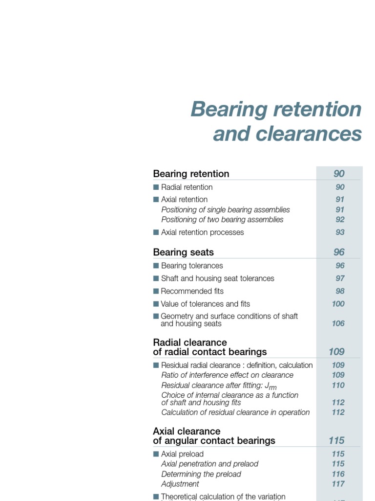 04-Bearing Retention and Clearances PDF | PDF | Engineering Tolerance ...