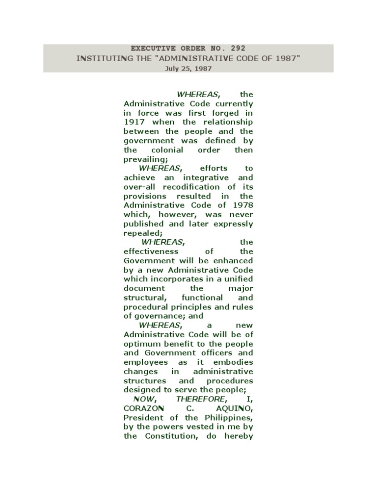 Instituting a New Administrative Code to Modernize Philippine ...