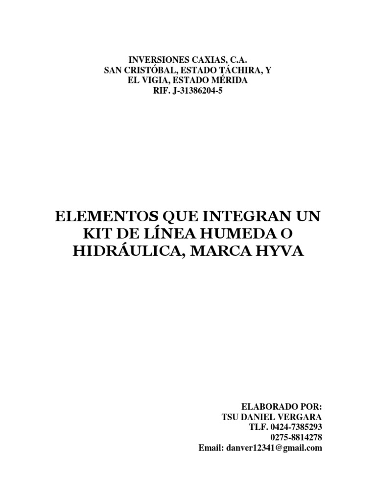 Hyva Kit | PDF | Hogar, jardinería y bricolaje | Tecnología
