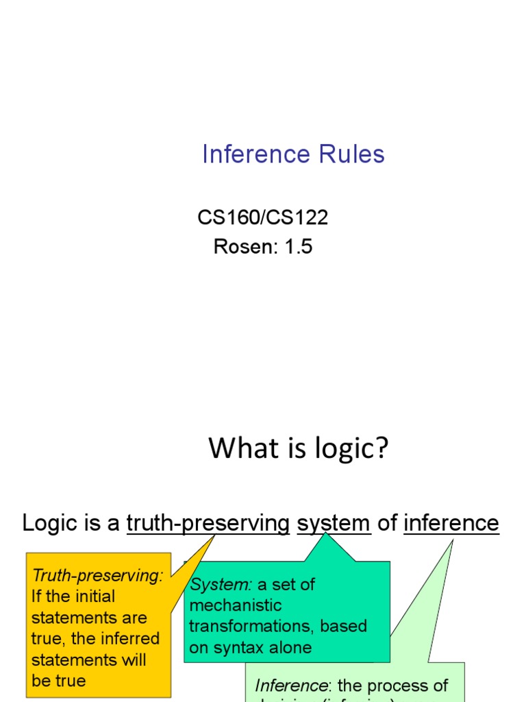 Inference Rules | PDF | Inference | Argument