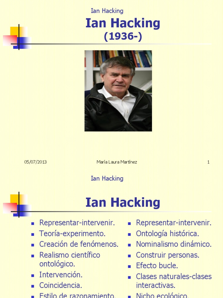 Ian Hacking | PDF | Realismo filosófico | Teoría