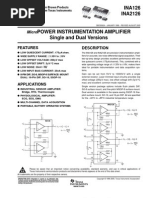 Amp INA126PA PDF | PDF | Operational Amplifier | Amplifier