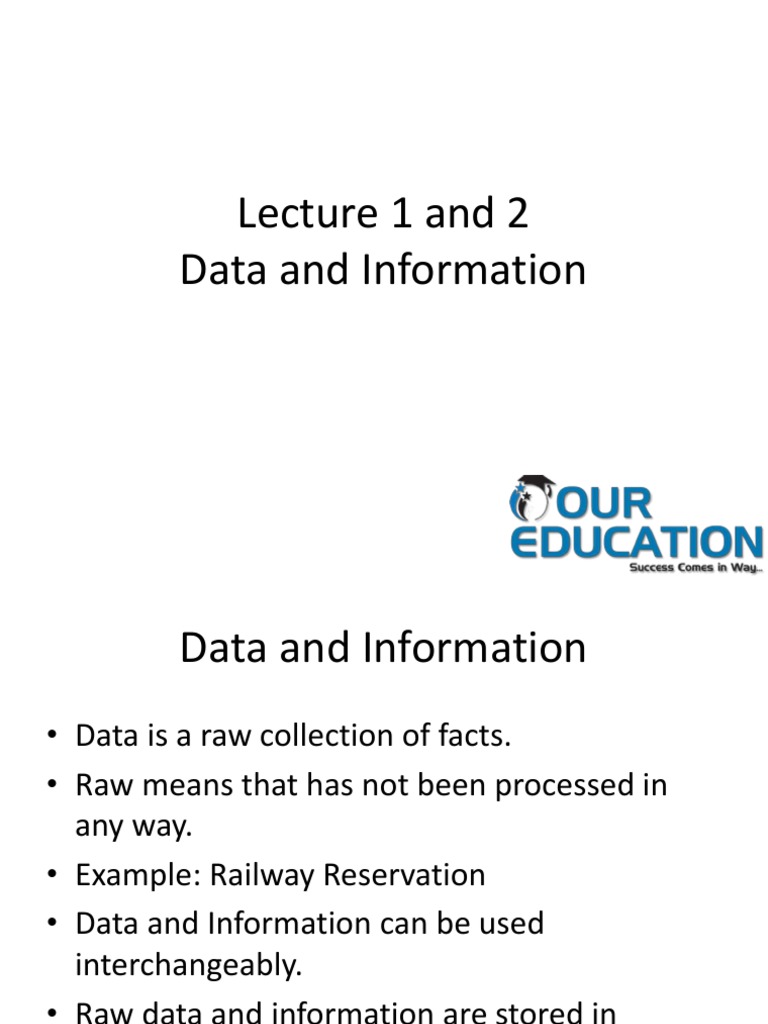 Data and Information | PDF
