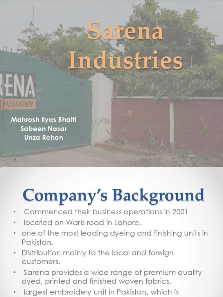 Sarena Industries | PDF | Bleach | Textiles
