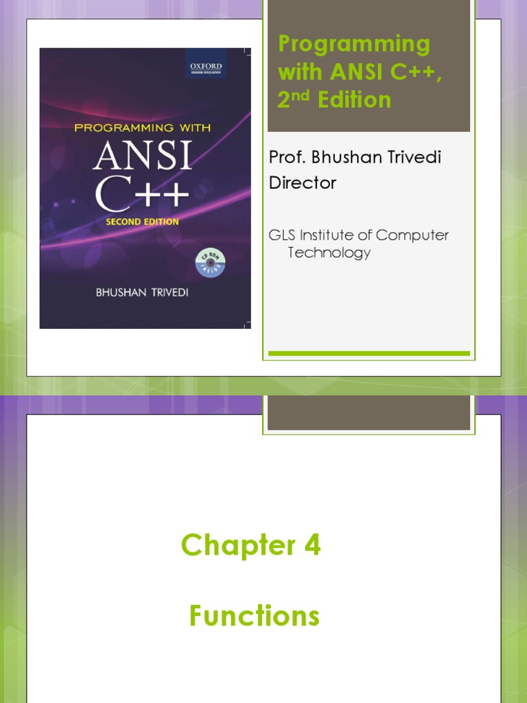 437 33 Powerpoint-Slides Chapter-4-Functions Ch4 | PDF | Subroutine | C++