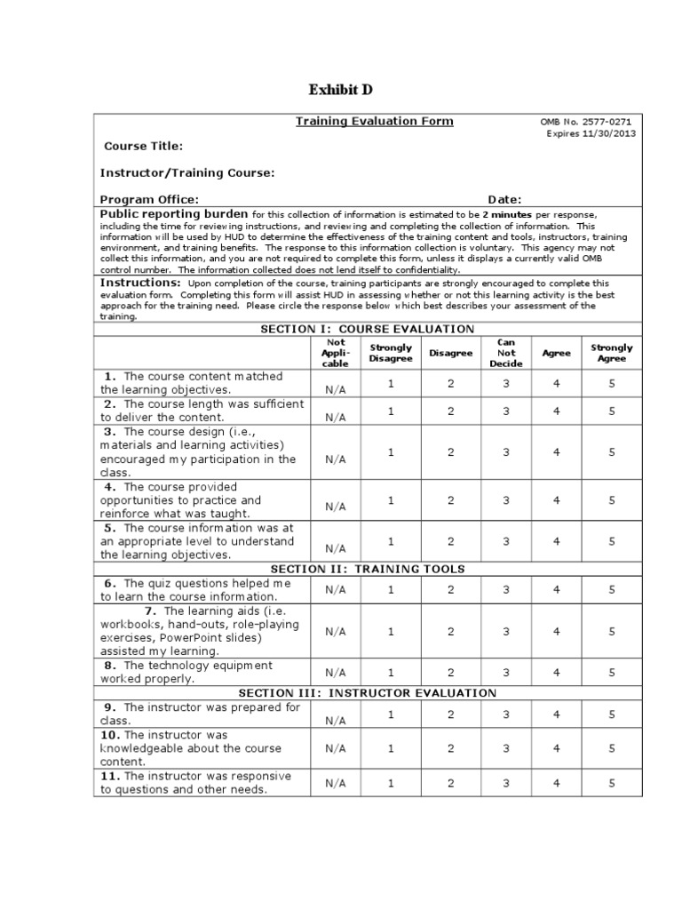 Evaluation Form | Lecture | Course Evaluation