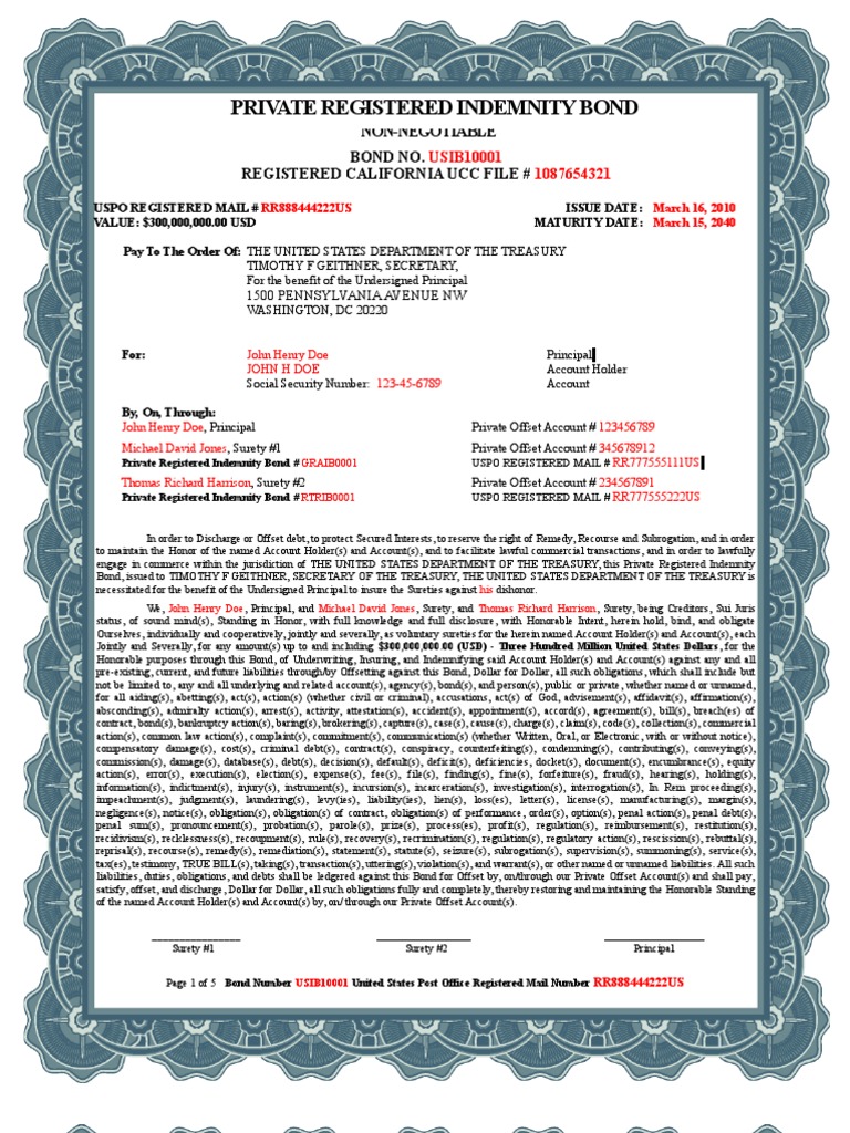 Indemnity Bond | PDF | Surety Bond | Subrogation