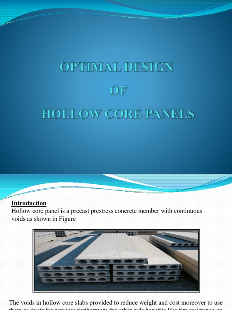 Optimal Design of Hollow Core Panels | PDF | Precast Concrete ...