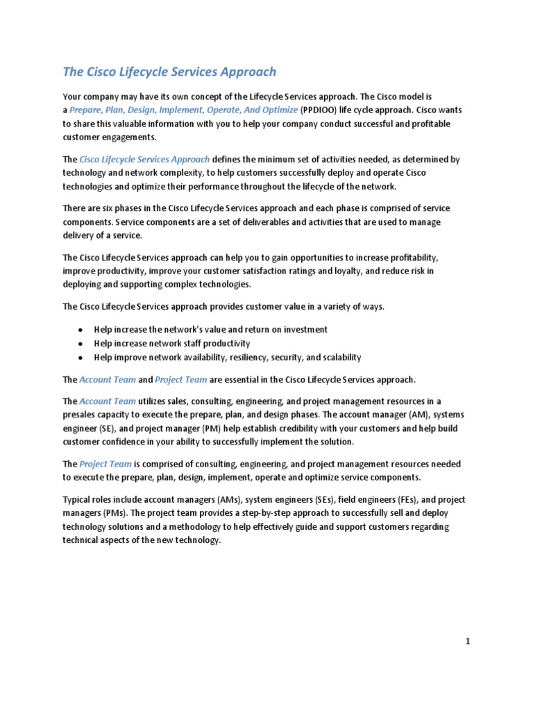 Cisco Lifecycle Services Guide | PDF | Quality Of Service | Computer ...