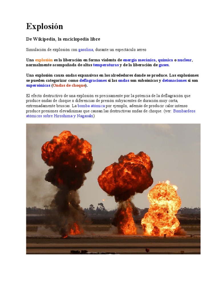 Explosión | PDF | Gas de petróleo licuado | Gases