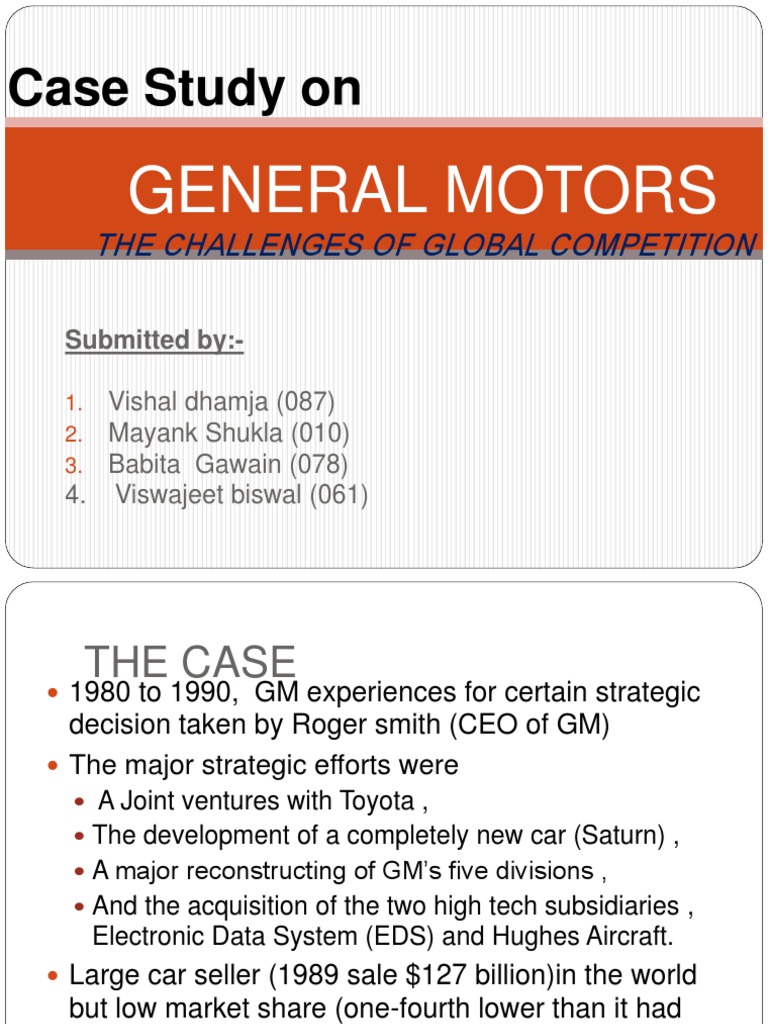 Case Study On General Motors | PDF | General Motors | Toyota