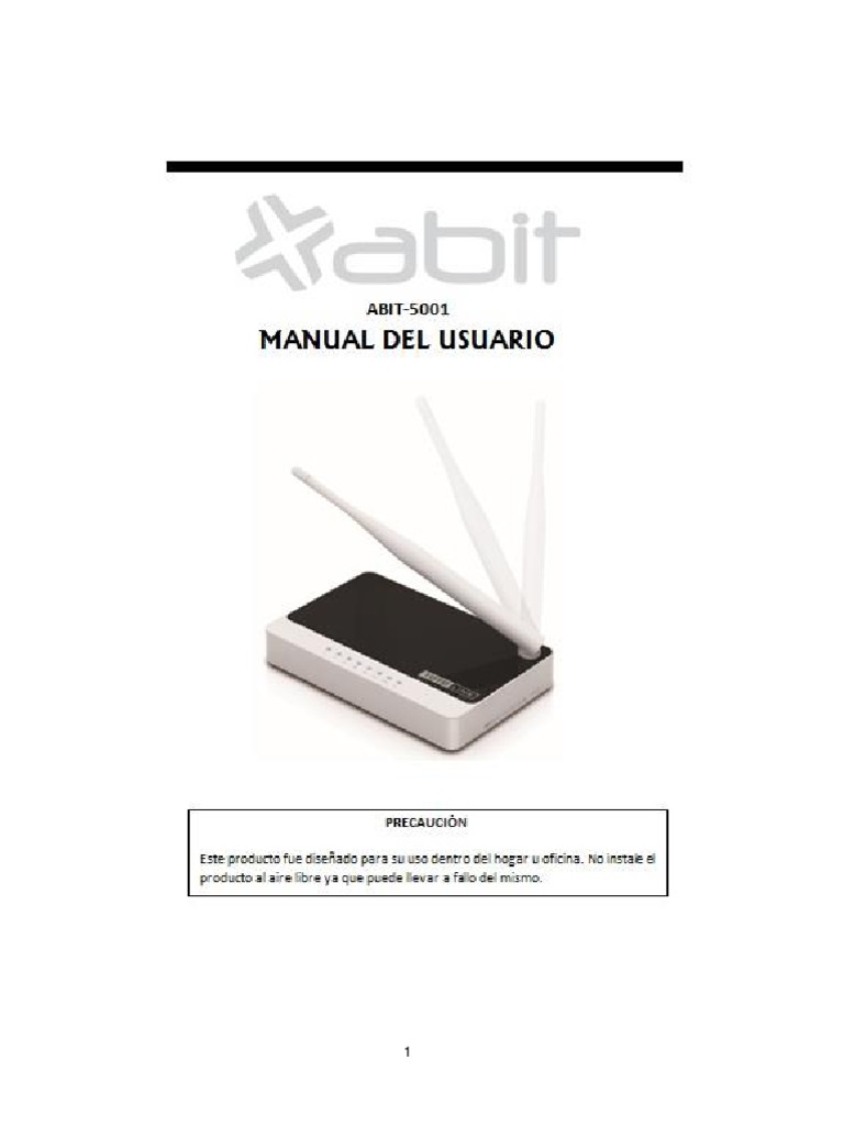 Manual Del Router Abit | PDF | Wireless Lan | Ip Address