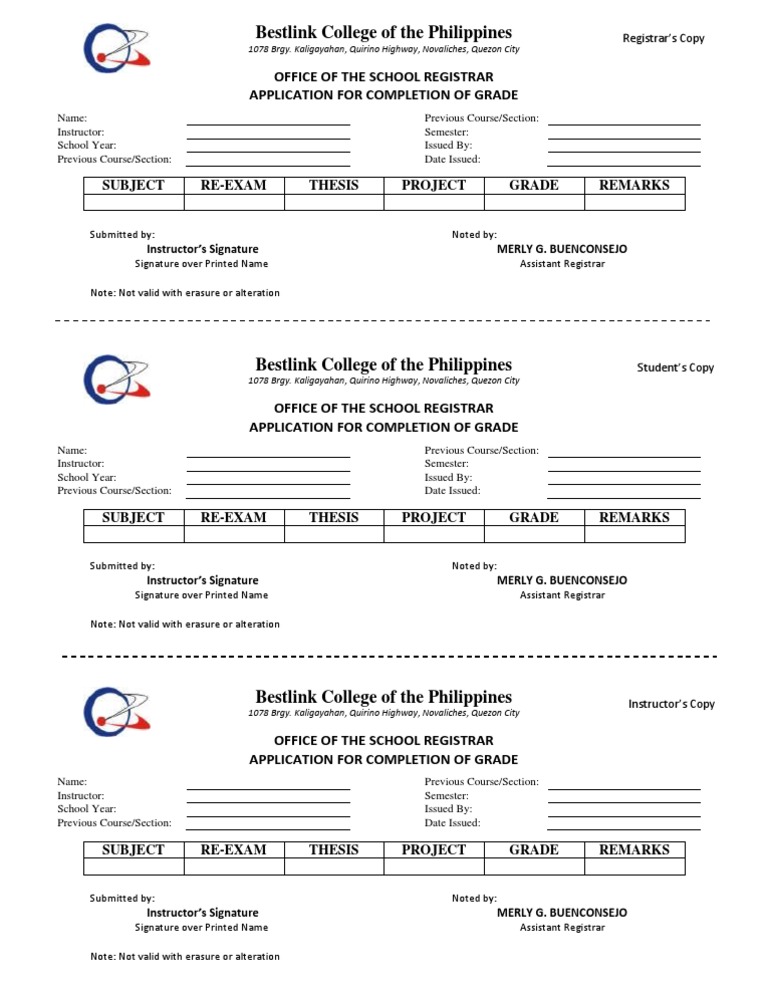 Application for Grade Completion | PDF | Career & Growth | Sports ...