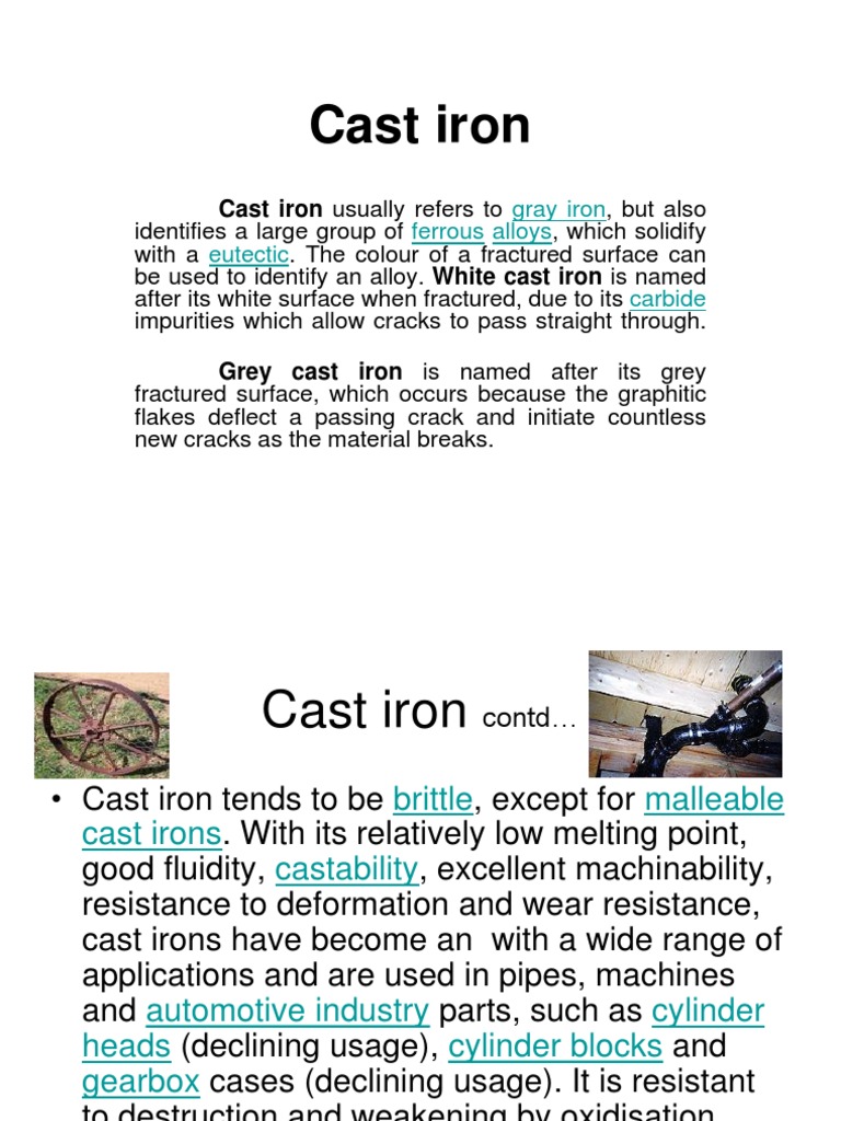 Gray Cast Iron Applications