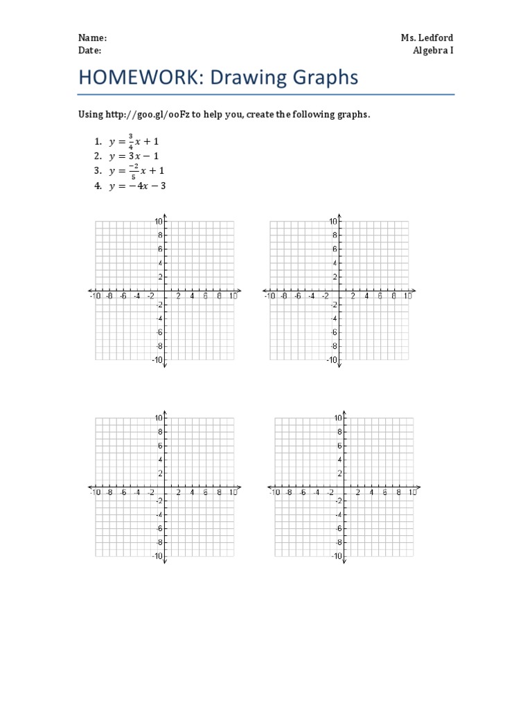 Algebra I Graphing Homework | PDF | Teaching Methods & Materials