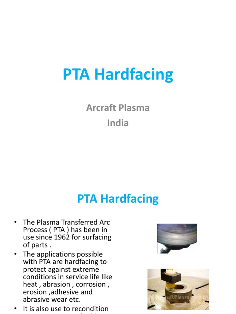 PTA Welding and Hardfacing | PDF | Electric Arc | Welding