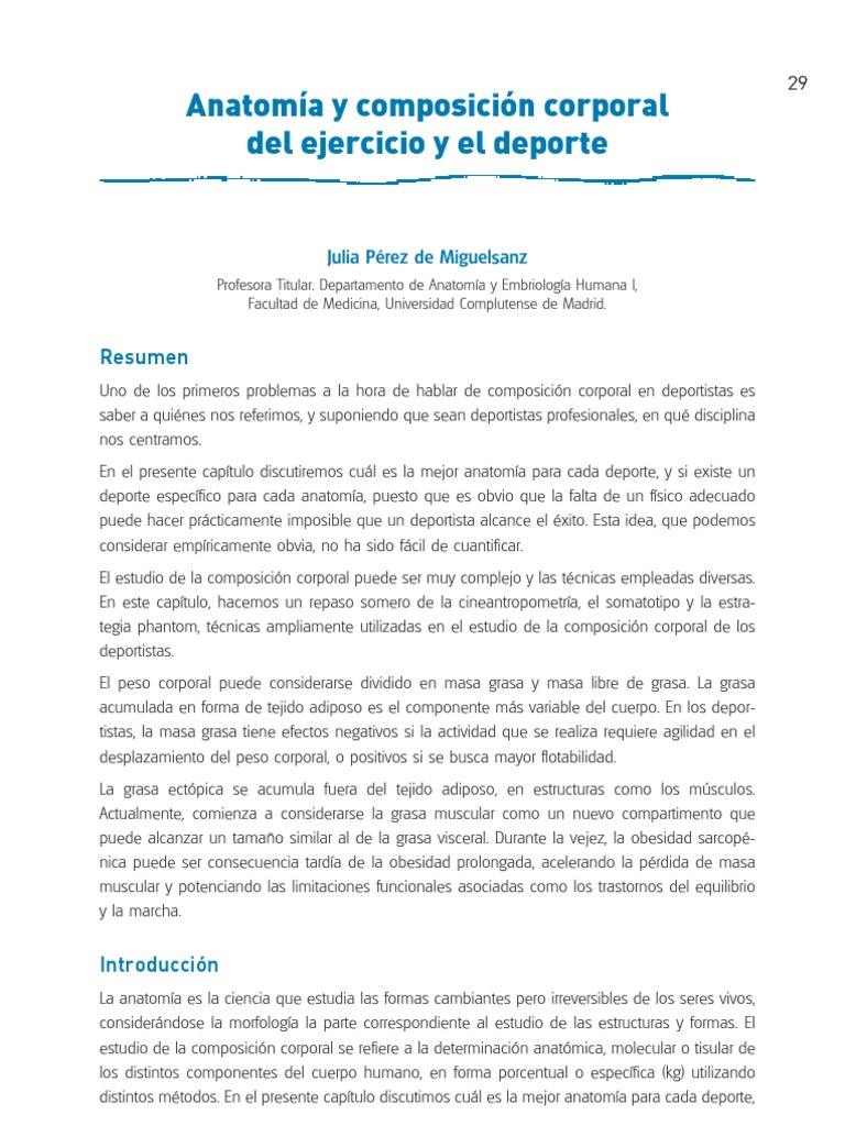 Anatomia y Composicion Corporal Del Ejercicio y El Deporte | PDF | Tejido adiposo | Obesidad