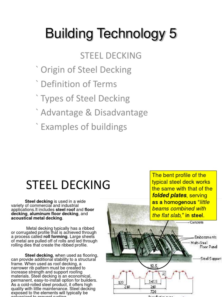 Steel Decking Revised PDF | PDF | Roof | Steel