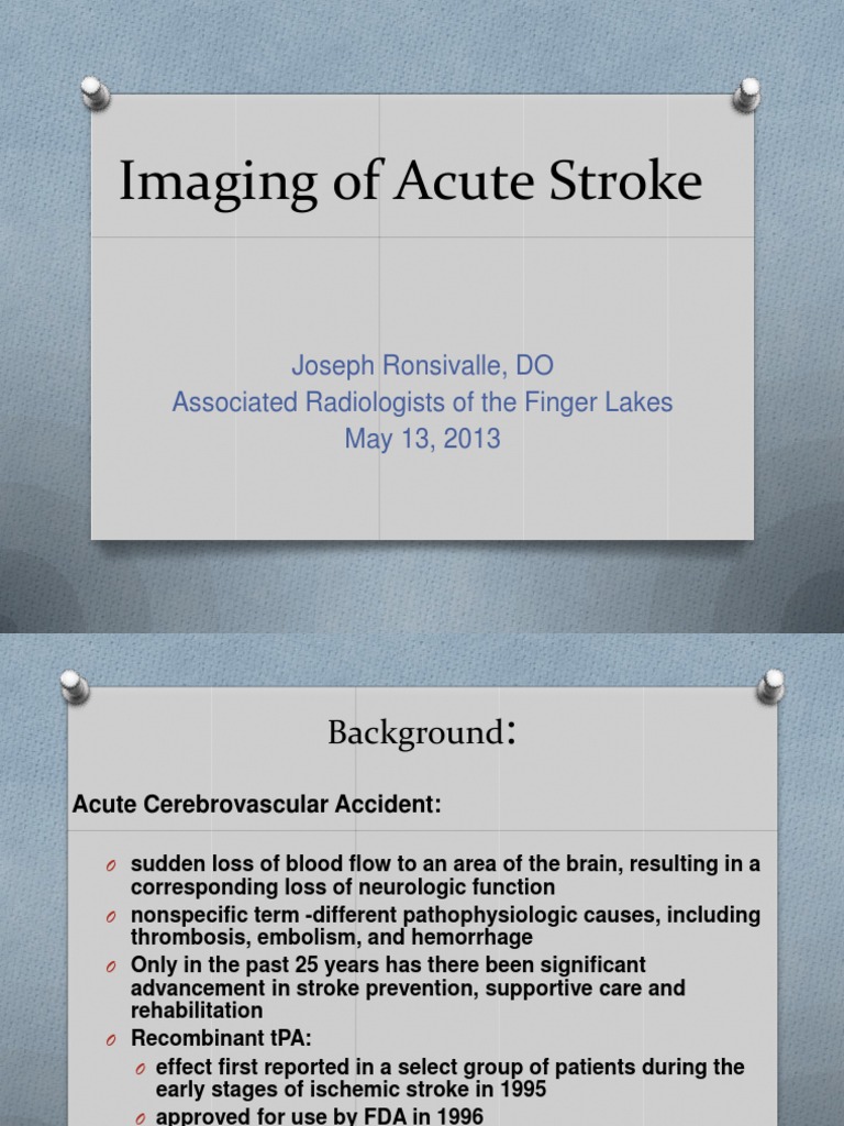 Basic Stroke Imaging | PDF | Stroke | Ischemia
