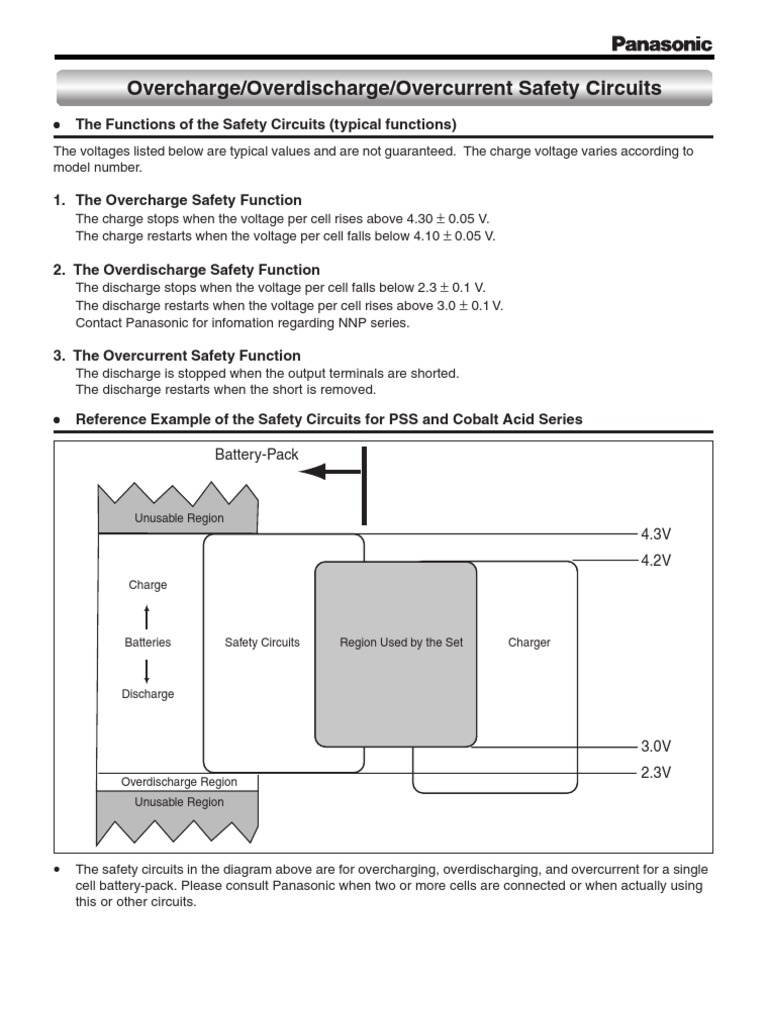 Overcharge/Overdischarge/Overcurrent Safety Circuits: - The Functions ...