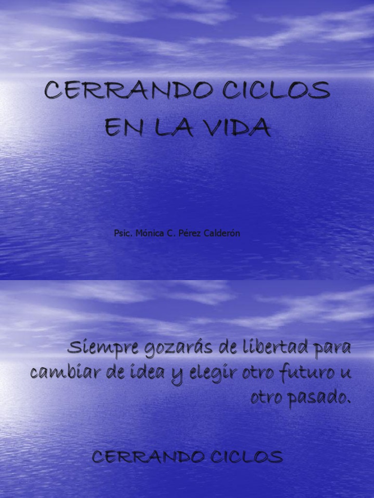 Cerrando Ciclos en la Vida | PDF | Adultos | Ejercicio físico